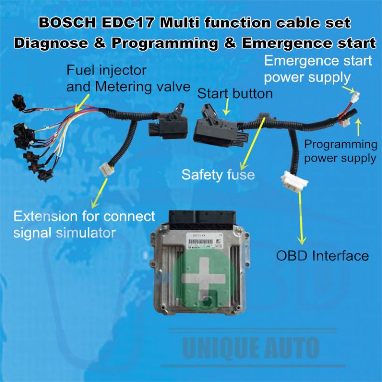 EDC17 Multi function diagnose programming emergence start cable set